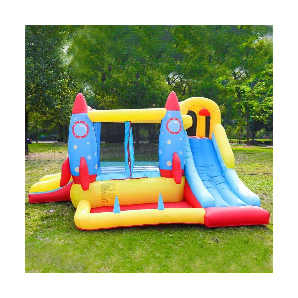 Megastar Inflatable Rocket Jumping Castle Bounce Long Slider with Air ...